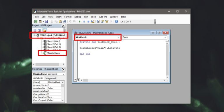 How To Set A Default Sheet In Excel