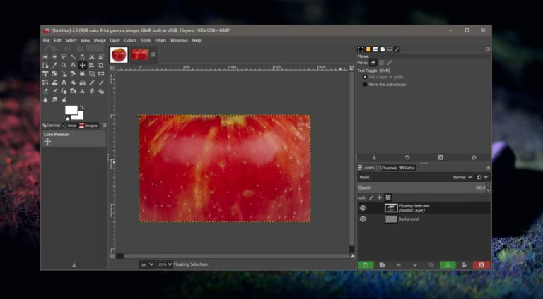 How to paste an image to a layer in GIMP on Windows 10