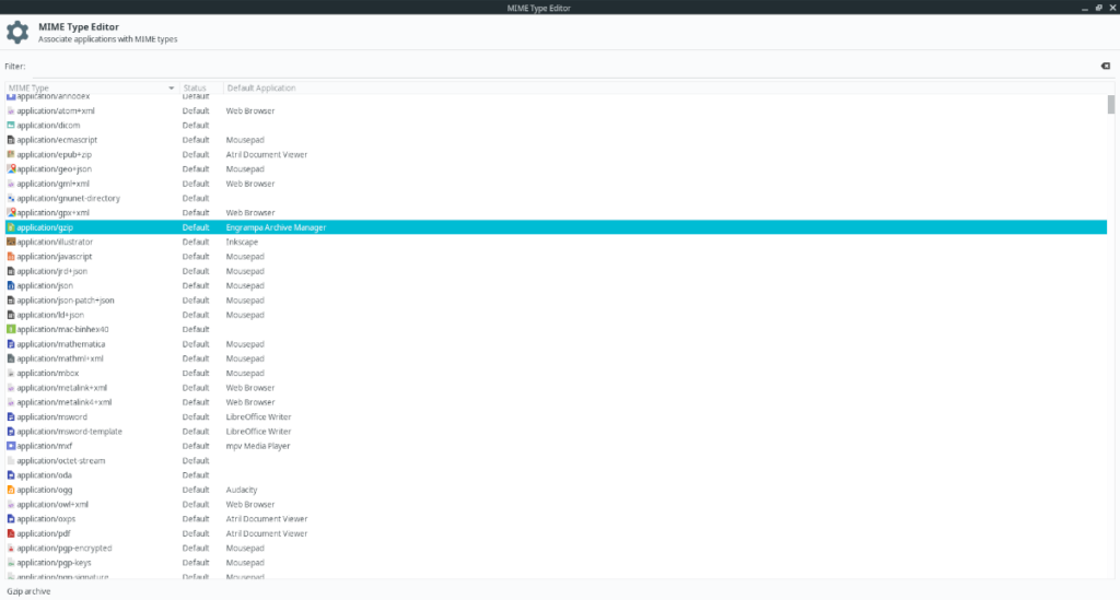 How to set the program defaults in XFCE
