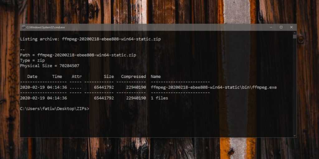 How to search an archive file without extracting it on Windows 10
