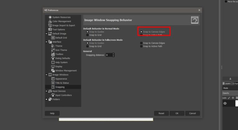 How to change default settings in GIMP on Windows 10