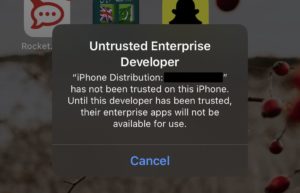 How to fix the 'Untrusted Developer' error on iOS