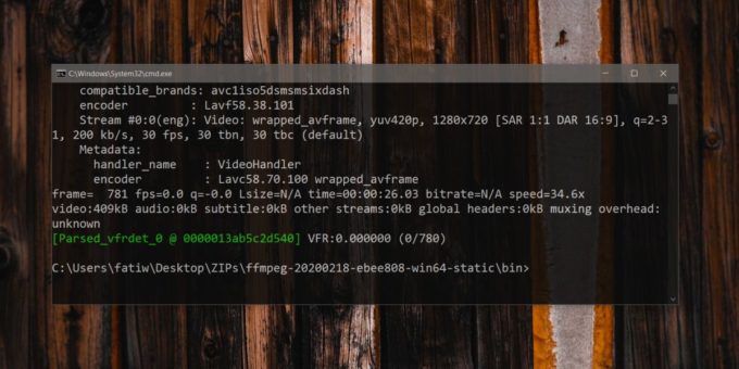 How to check if a video has a variable framerate on Windows 10