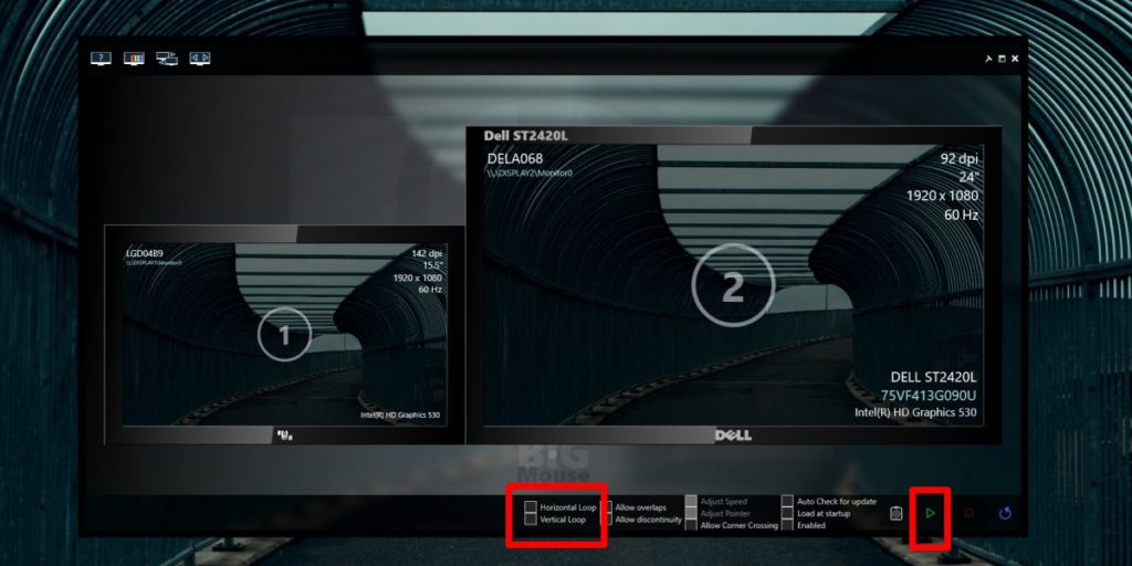 How to wrap the mouse across multiple monitors on Windows 10