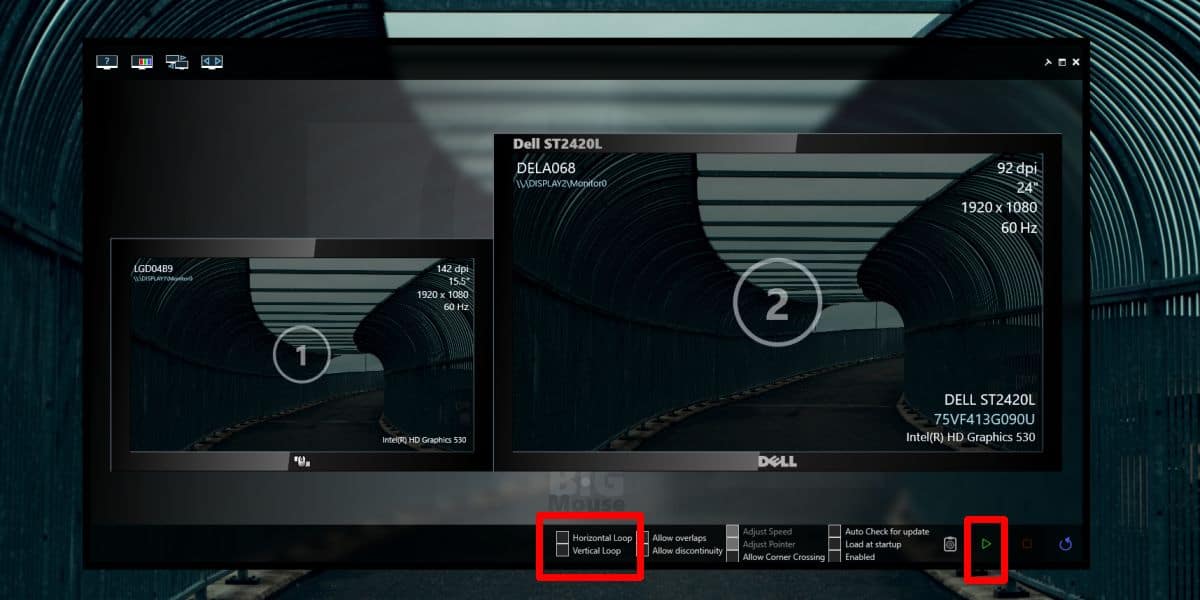 How to wrap the mouse across multiple monitors on Windows 10