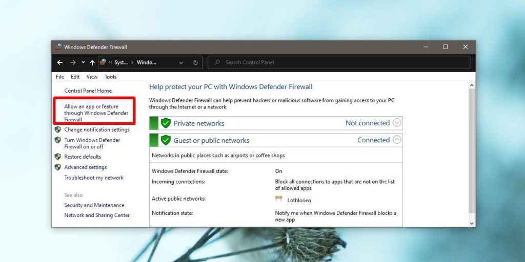 How to allow an app to communicate over the network on Windows 10