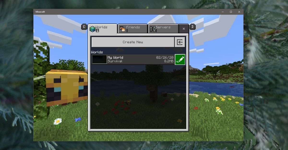 How to change the game mode for a world in Minecraft on Windows 10