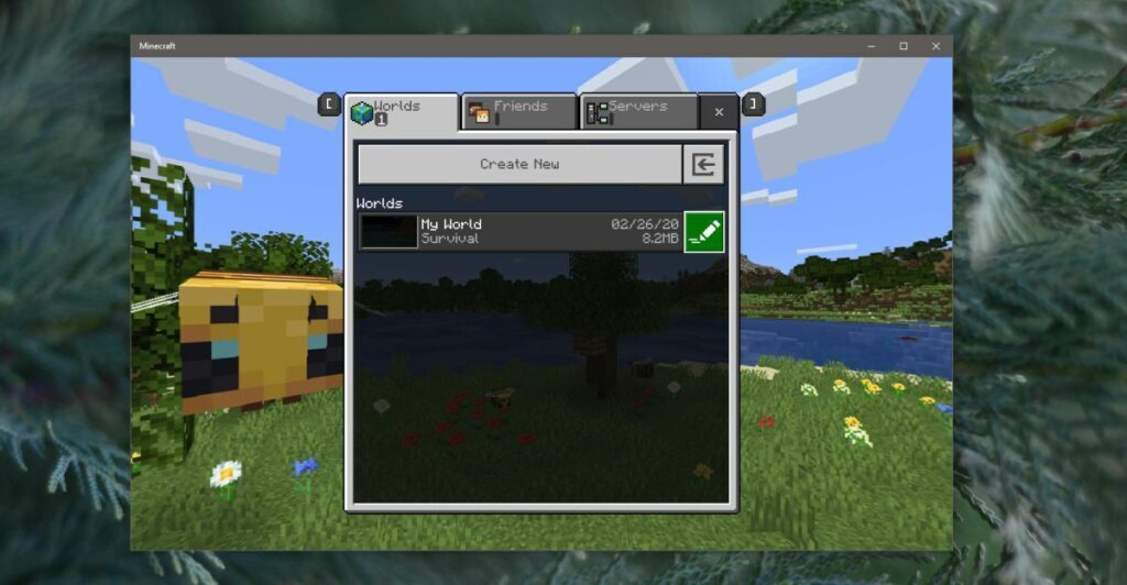 How to change the game mode for a world in Minecraft on Windows 10