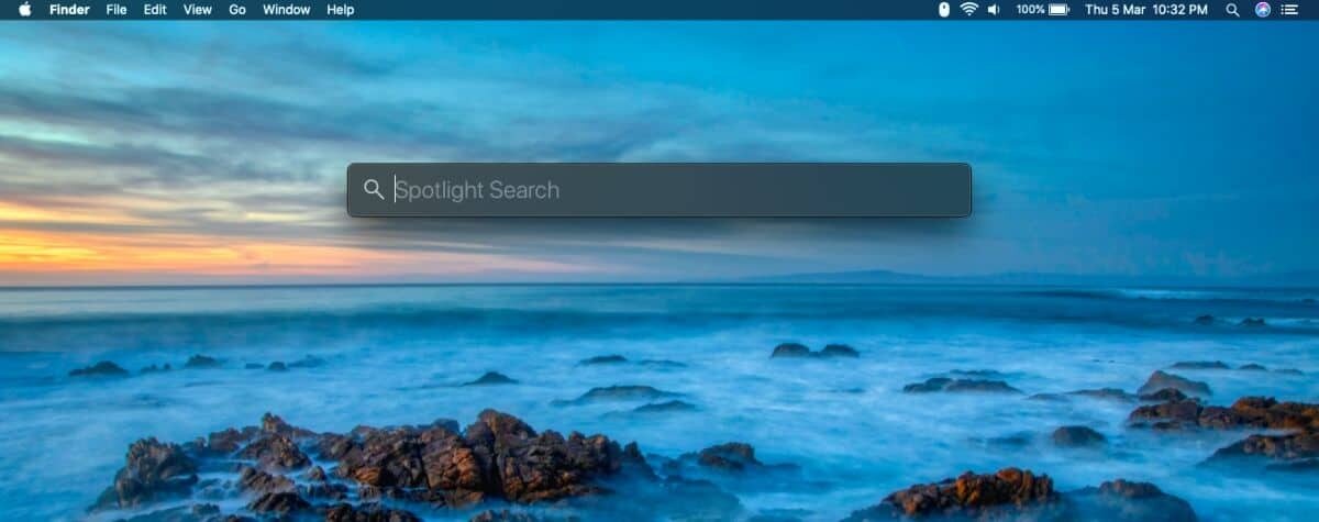How to move the Spotlight search bar on macOS