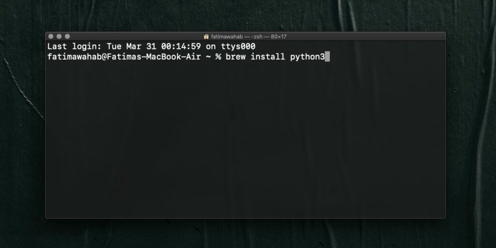 How to install Python 3 on macOS