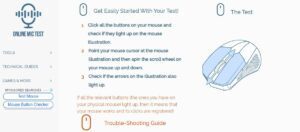 How to test mouse buttons