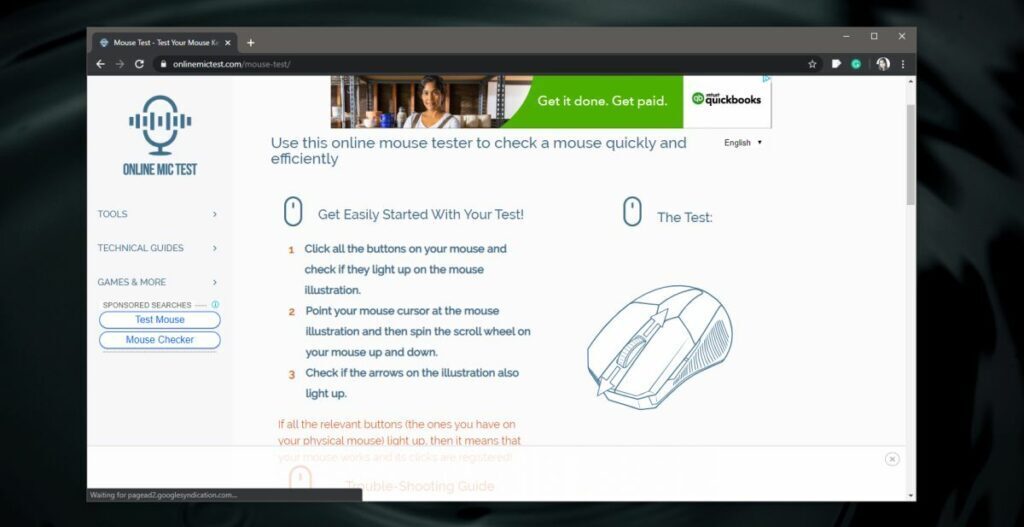 How to test mouse buttons