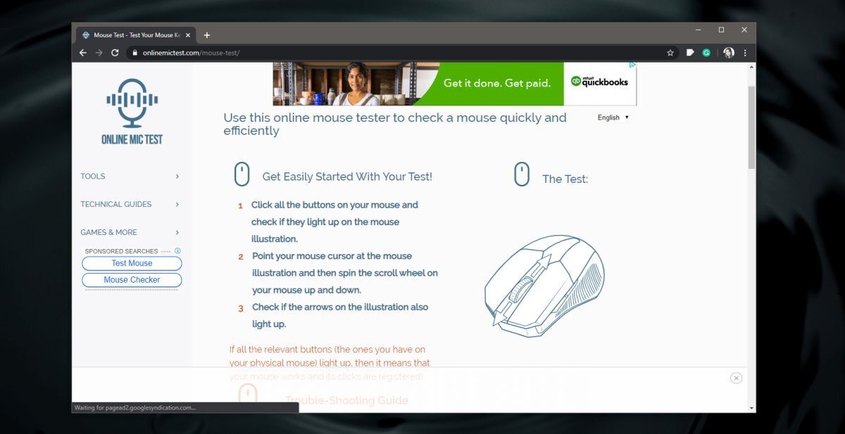 How to test mouse buttons