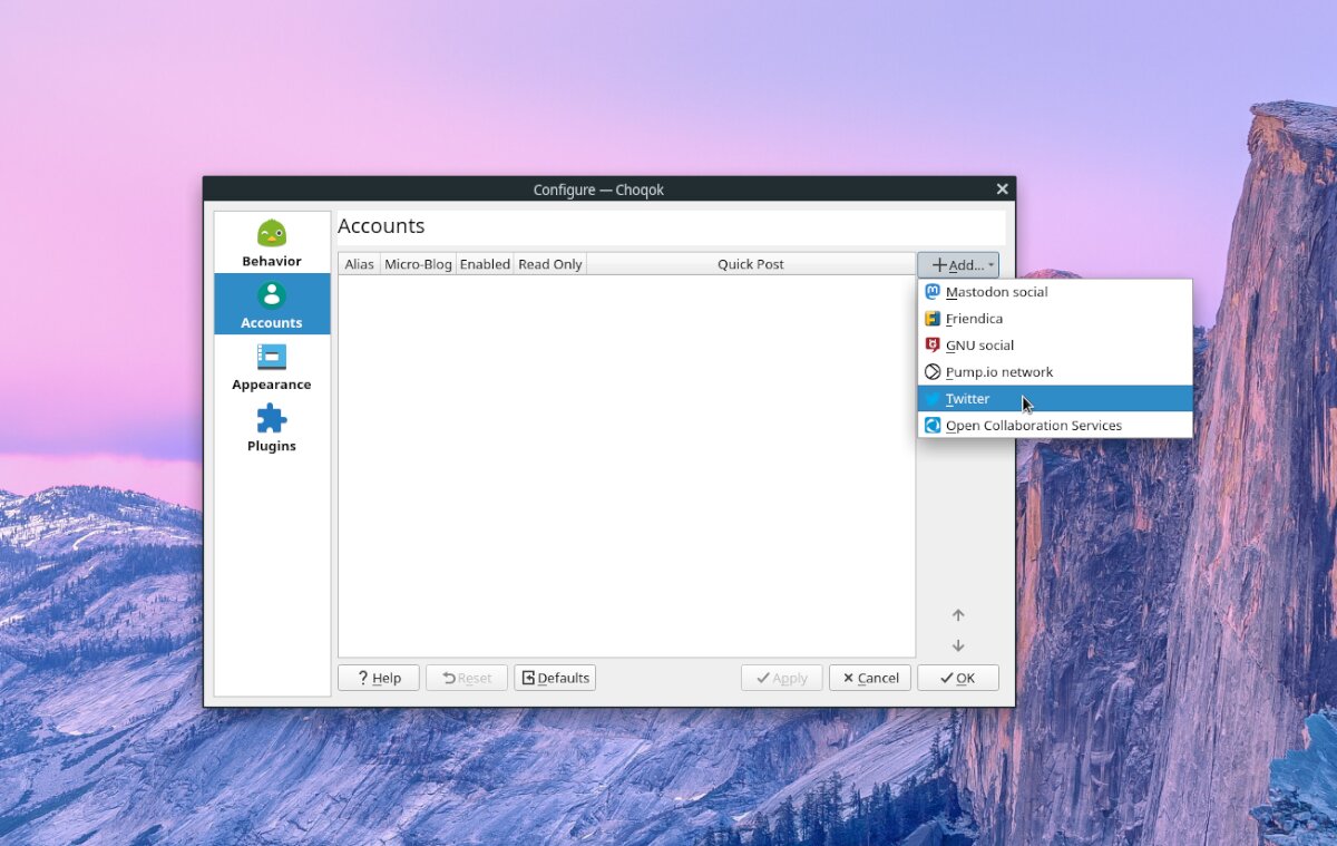How to tweet from the Plasma desktop with Choqok