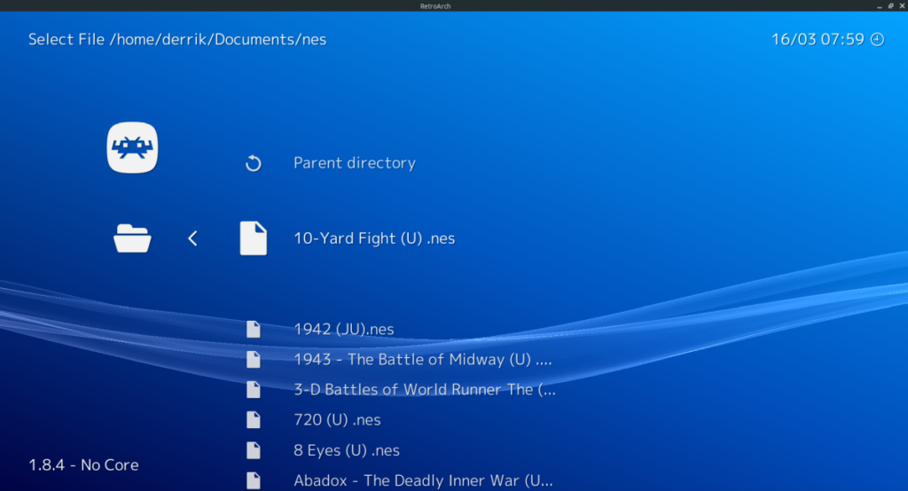 How to play NES games in RetroArch on Linux