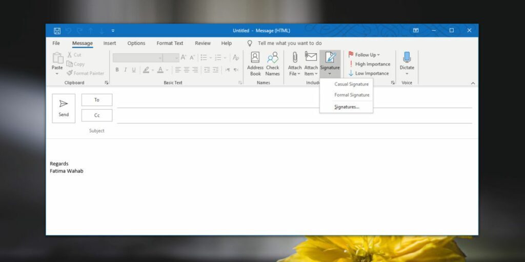 How to add signature in Outlook for Office 365 | AddictiveTips 2022