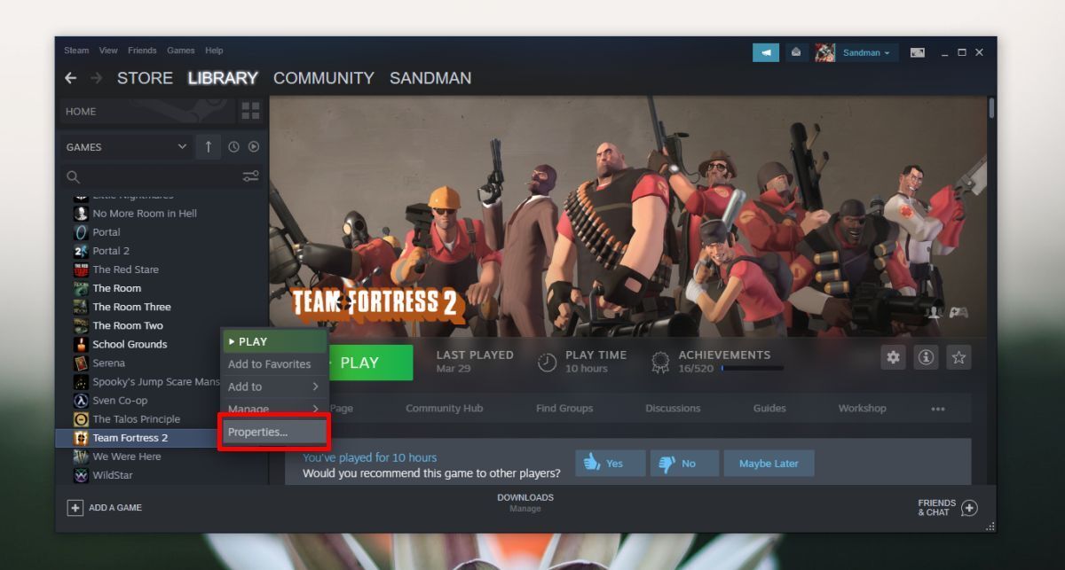 How to run Team Fortress 2 in the correct resolution on Windows 10