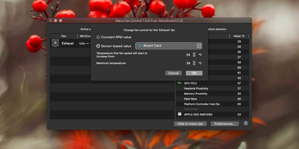 How to control Mac fan speeds manually