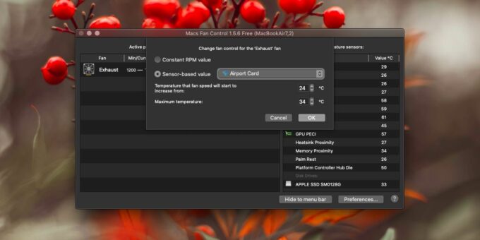 How to control Mac fan speeds manually