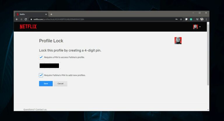 How to add a PIN to a Netflix profile