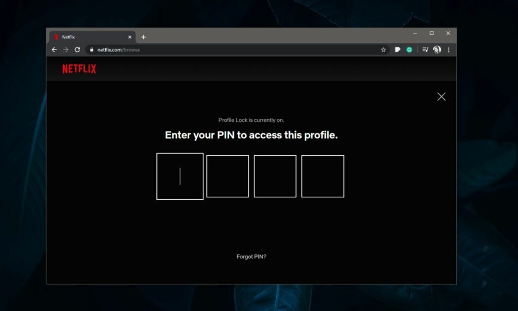 How to add a PIN to a Netflix profile