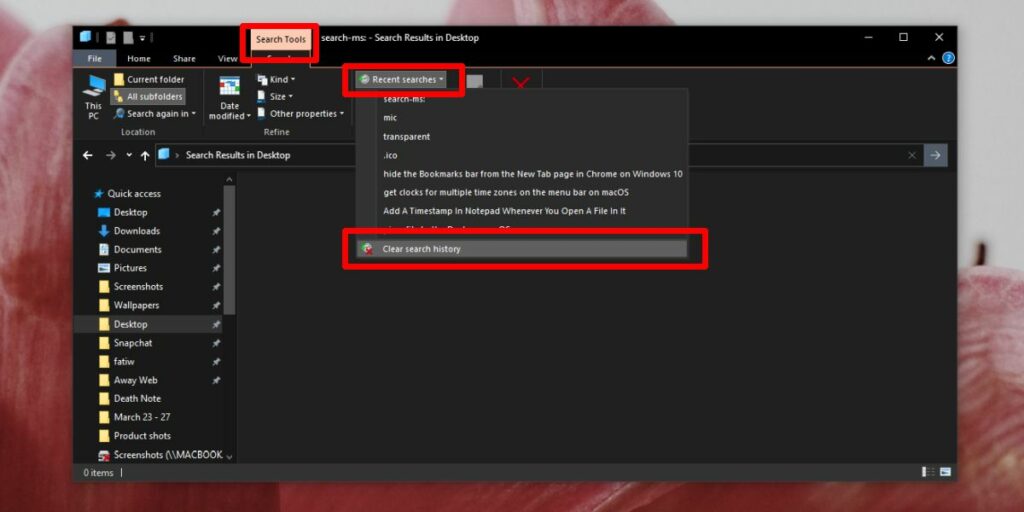 How To Delete Search History In File Explorer On Windows 10
