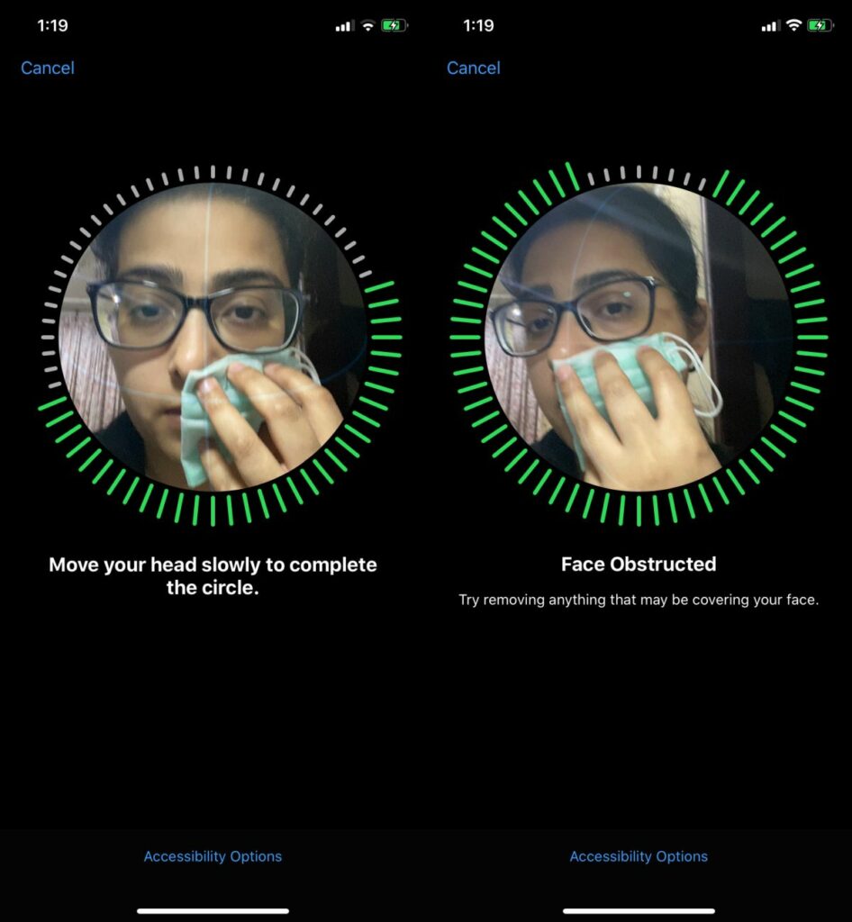 How to set up Face ID with a mask on iOS