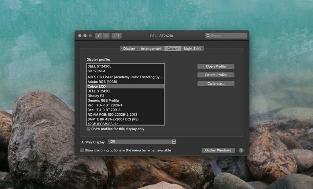 How to calibrate an external display on macOS