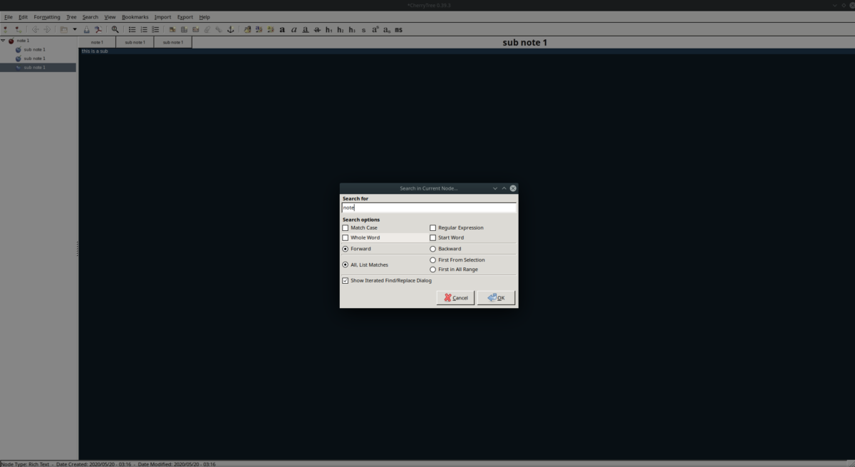 How to use the Cherry Tree note-taking app on Linux