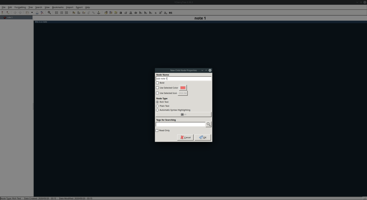 How to use the Cherry Tree note-taking app on Linux