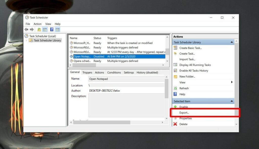How to import and export tasks from Task Scheduler on Windows 10