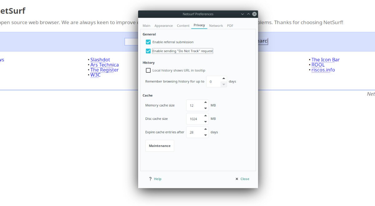 How to set up the NetSurf browser on Linux