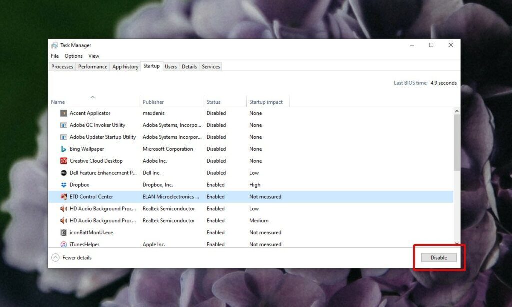 How to disable startup apps on Windows 10