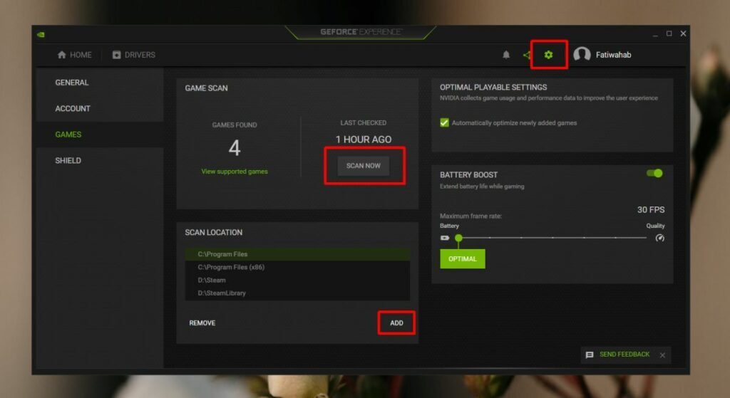 How to add games to GeForce Experience on Windows 10