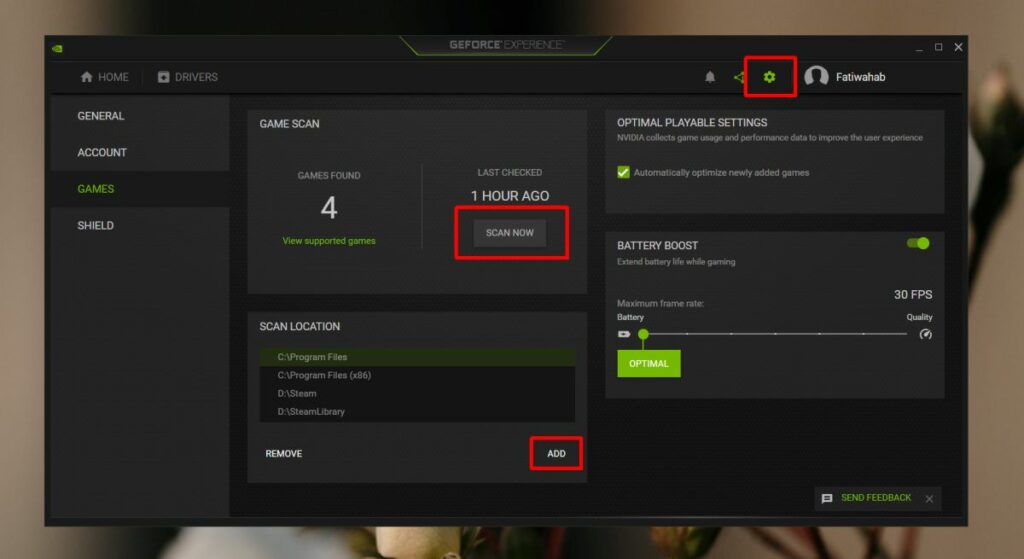 How to add games to GeForce Experience on Windows 10