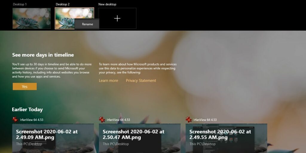 How to rename virtual desktops on Windows 10
