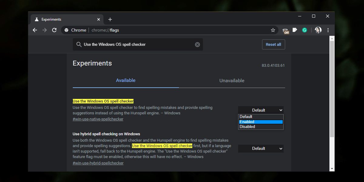 How to enable Windows spell checker in Chrome