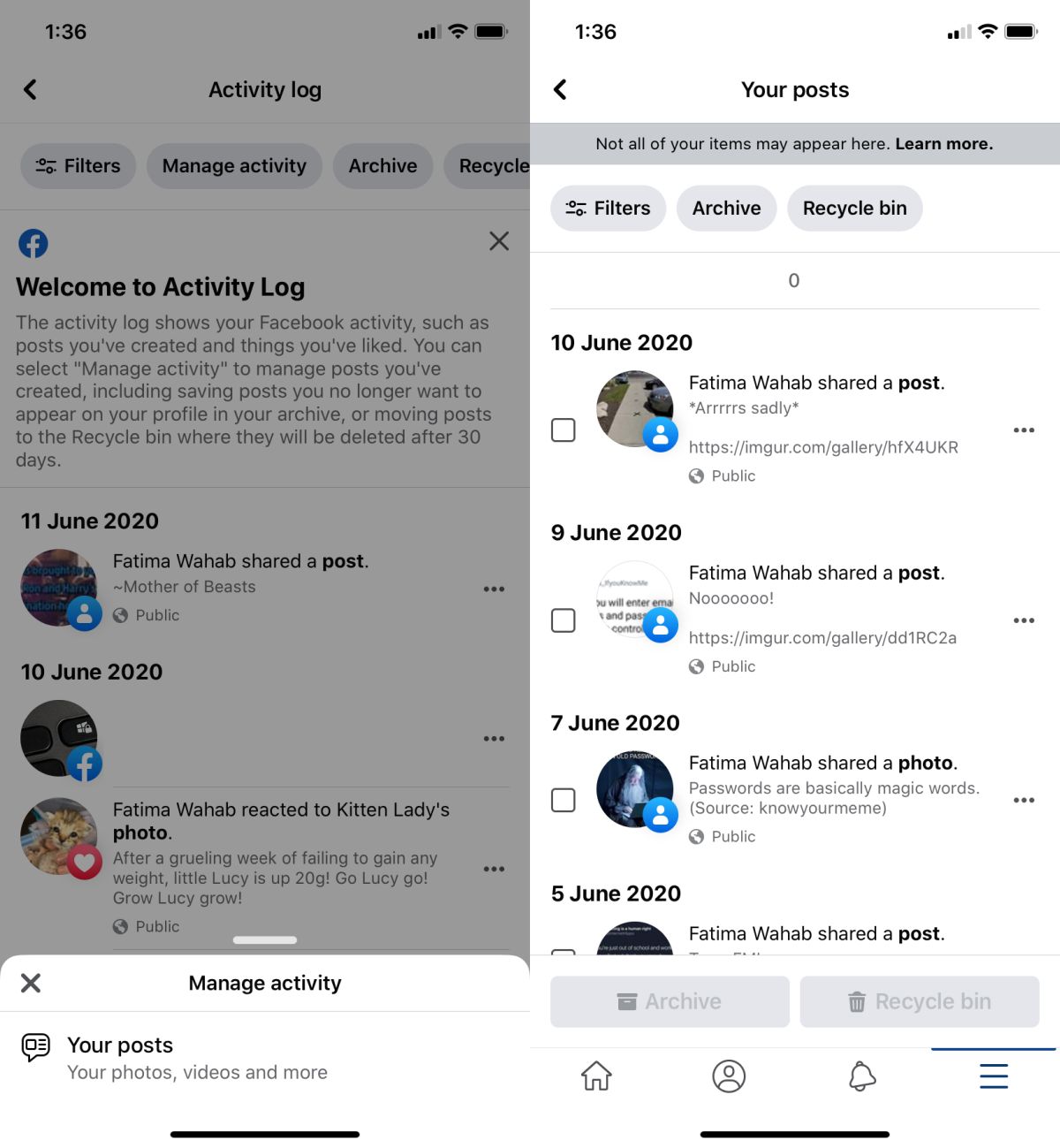 How to delete posts on Facebook
