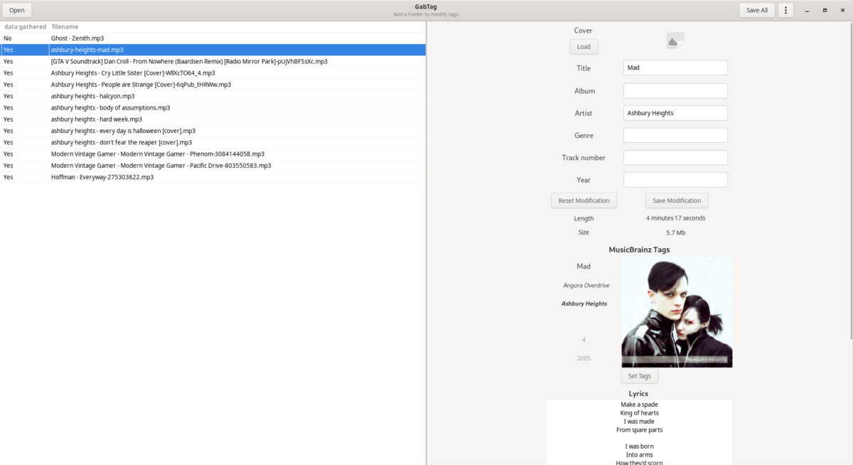 How To Tag Your Music On Linux With GabTag