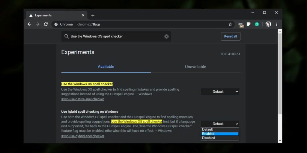 How to enable Windows spell checker in Chrome