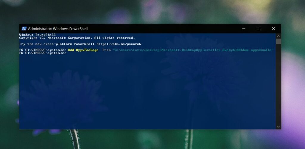 How to install an appx application on Windows 10