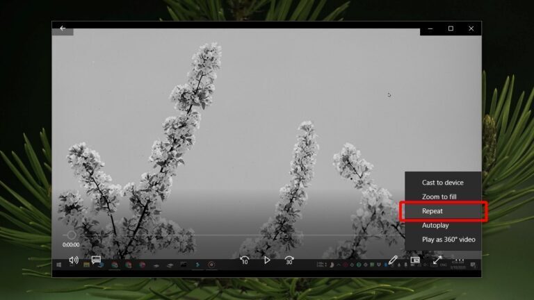 How to play a video on repeat on Windows 10