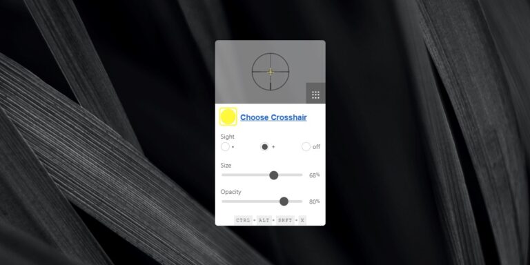 How to add a crosshair to a game on Windows 10