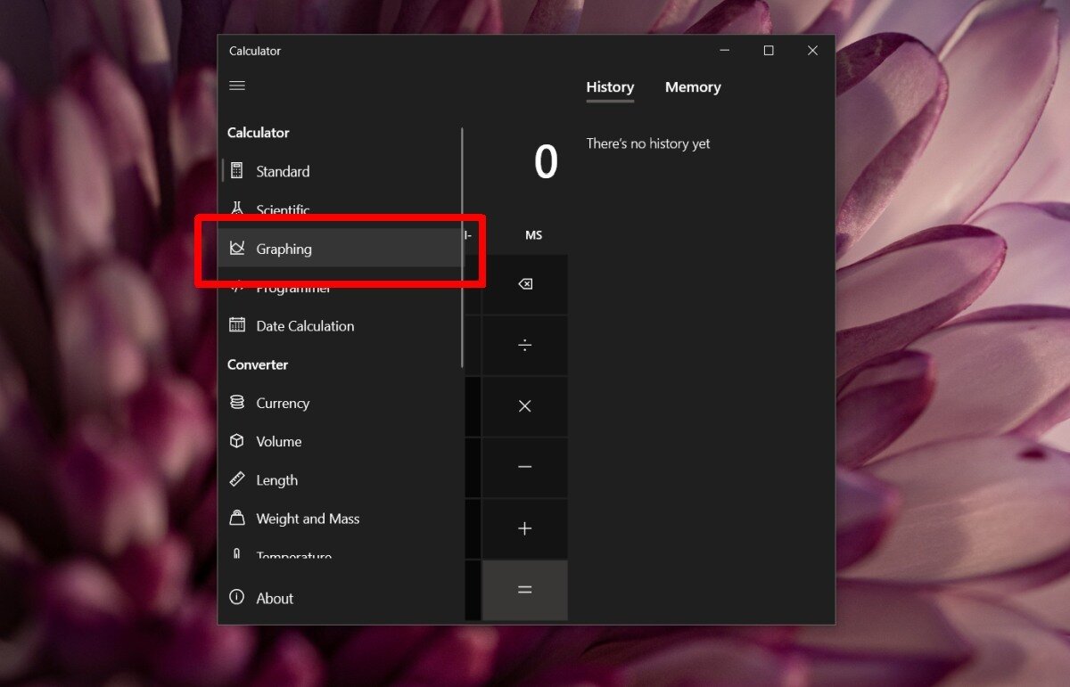 How to use the graph mode in Calculator on Windows 10