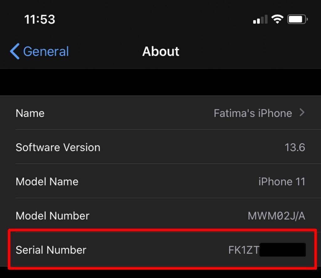How to find an iPhone's serial number