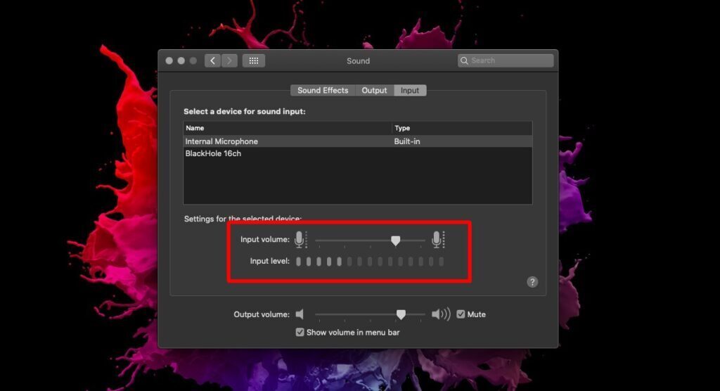 How to check the mic on a Mac