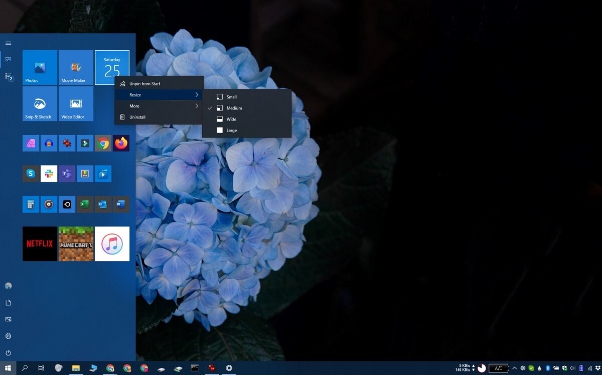 How to change the Windows 10 Start menu