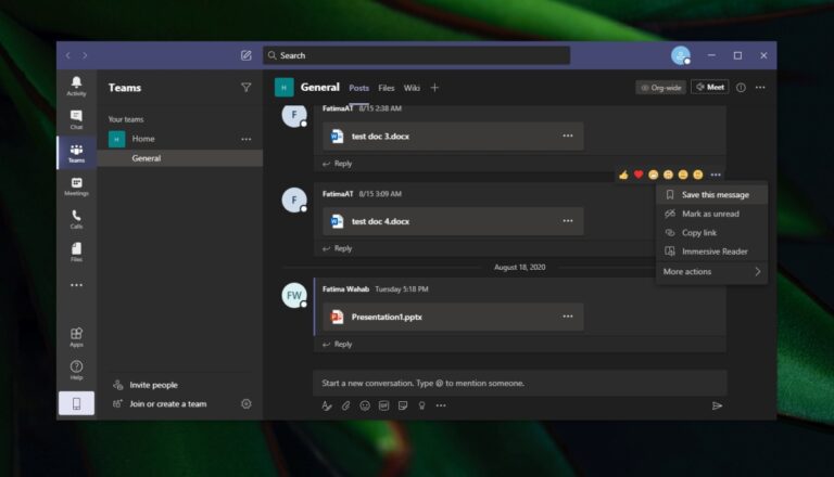 How To Save unsave Messages In Microsoft Teams how-to-save-unsave-messages-in-microsoft-teams