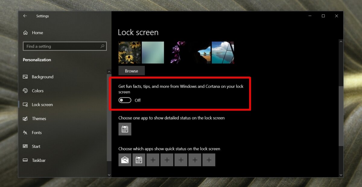 How to turn off Microsoft Rewards on lock screen on Windows 10