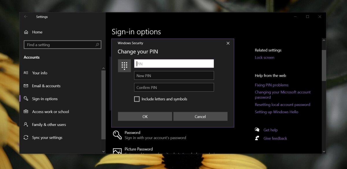 How to reset the PIN on Windows 10